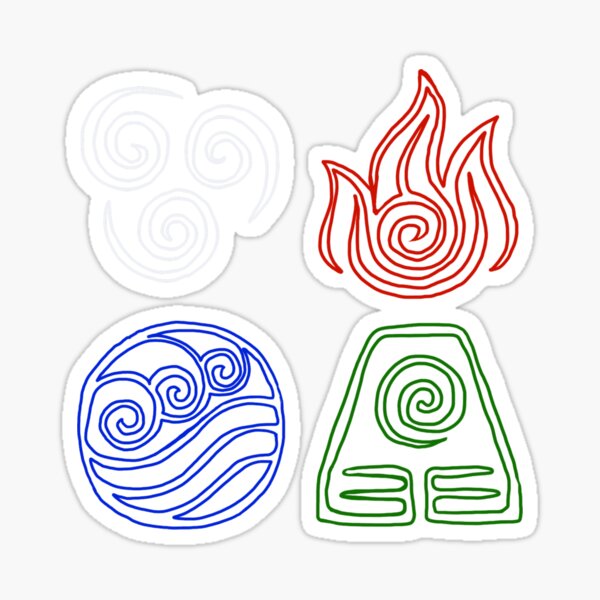 "The 4 Elements " Sticker by TnG-Crafts | Redbubble