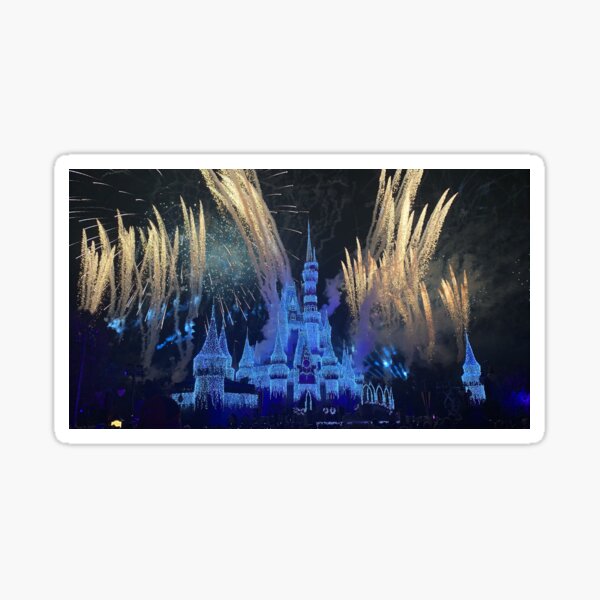 "Castle Fireworks" Sticker for Sale by meganchandesign | Redbubble