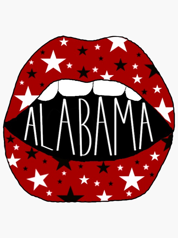 "alabama stars lips" Sticker by juleshj | Redbubble