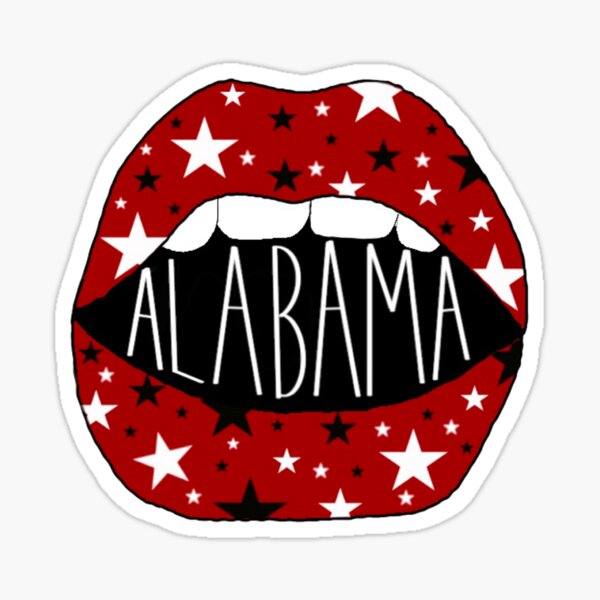 "alabama stars lips" Sticker by juleshj | Redbubble