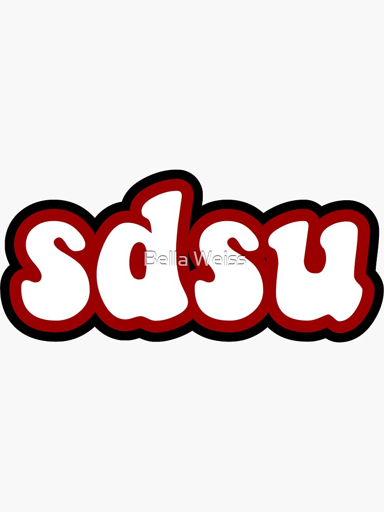 "SDSU" Sticker for Sale by bellaweiss18 | Redbubble