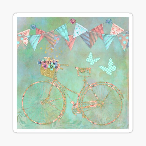 "Magical Bicycle Tour enchanted, whimsical art" Sticker for Sale by ...