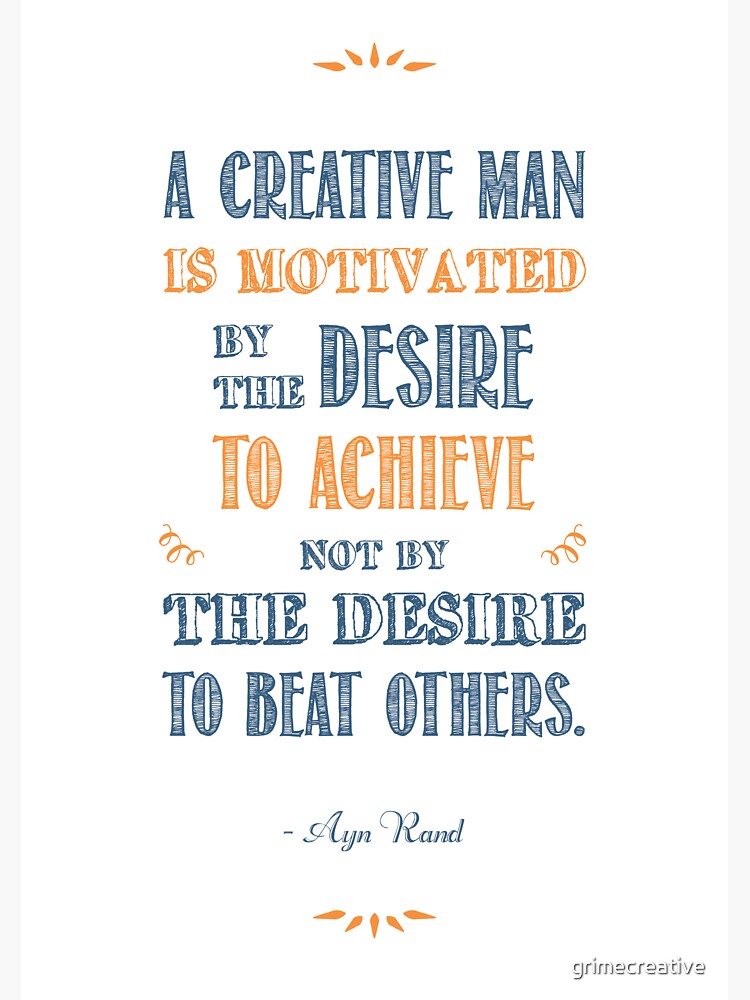 "Ayn Rand quote." Sticker by grimecreative | Redbubble