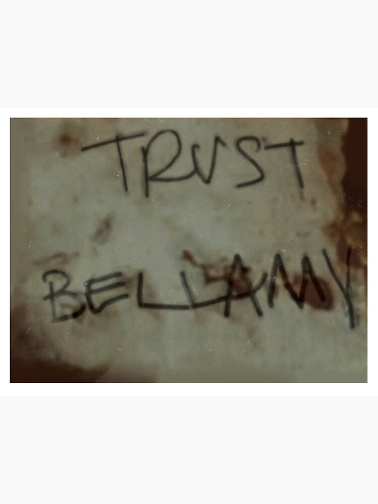 "Trust Bellamy Note " Sticker for Sale by Bellamyscloset | Redbubble