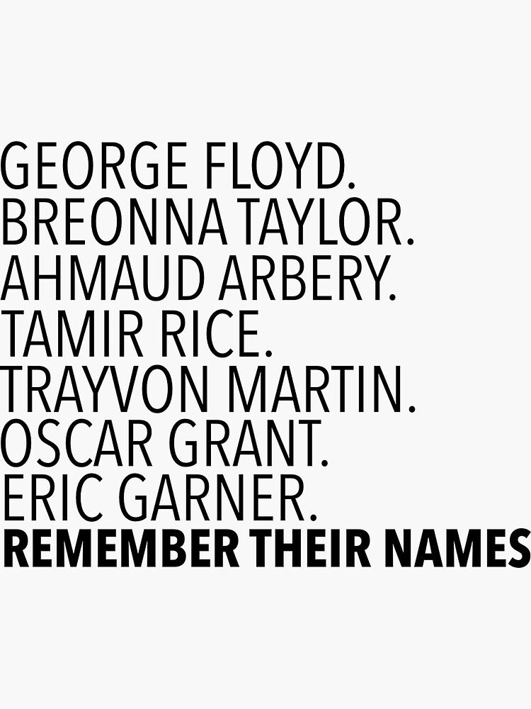 "Remember their names" Sticker for Sale by maczig | Redbubble