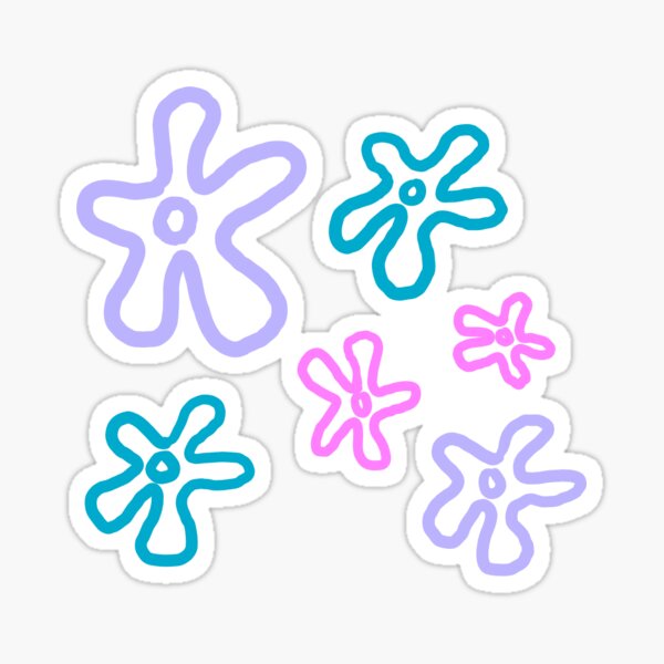 "spongebob flowers sticker set " Sticker for Sale by sofiarc2 | Redbubble
