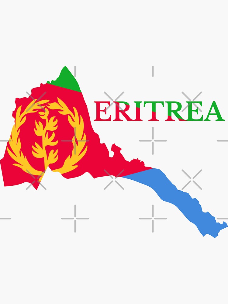 "Eritrea flag map" Sticker for Sale by marosharaf | Redbubble