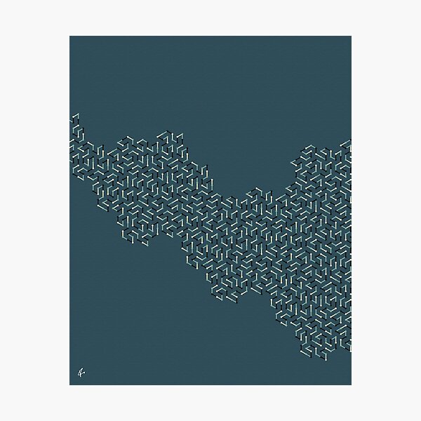 Lámina fotográfica « Representación visual del clásico Gosper Curve ...