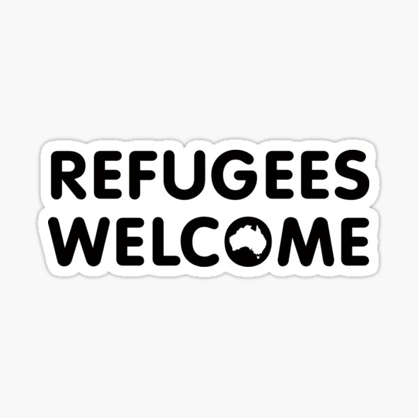 "Refugees Welcome Australia" Sticker for Sale by mbianchi | Redbubble