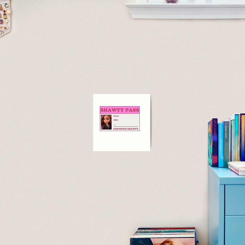 "Shawty Pass Template Yazmin" Sticker for Sale by XamXam00 | Redbubble