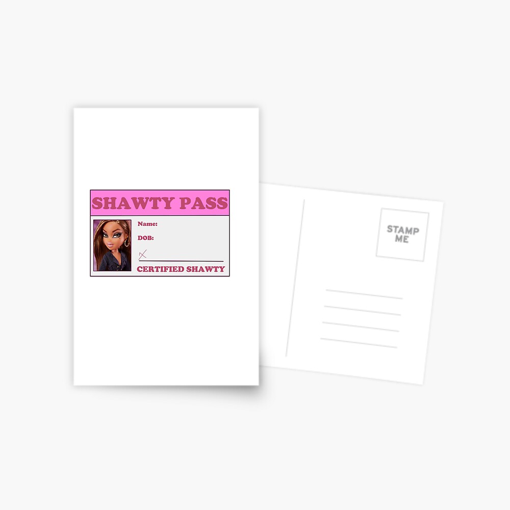 "Shawty Pass Template Yazmin" Sticker for Sale by XamXam00 | Redbubble