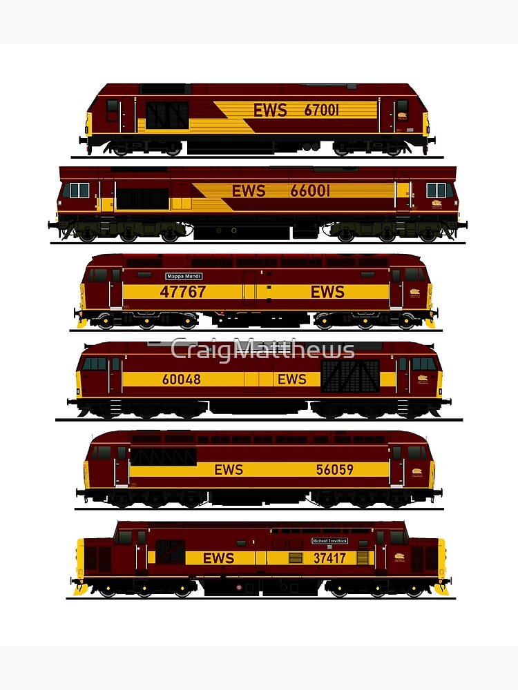 "BRITISH EWS LOCOMOTIVES " Poster for Sale by CraigMatthews | Redbubble