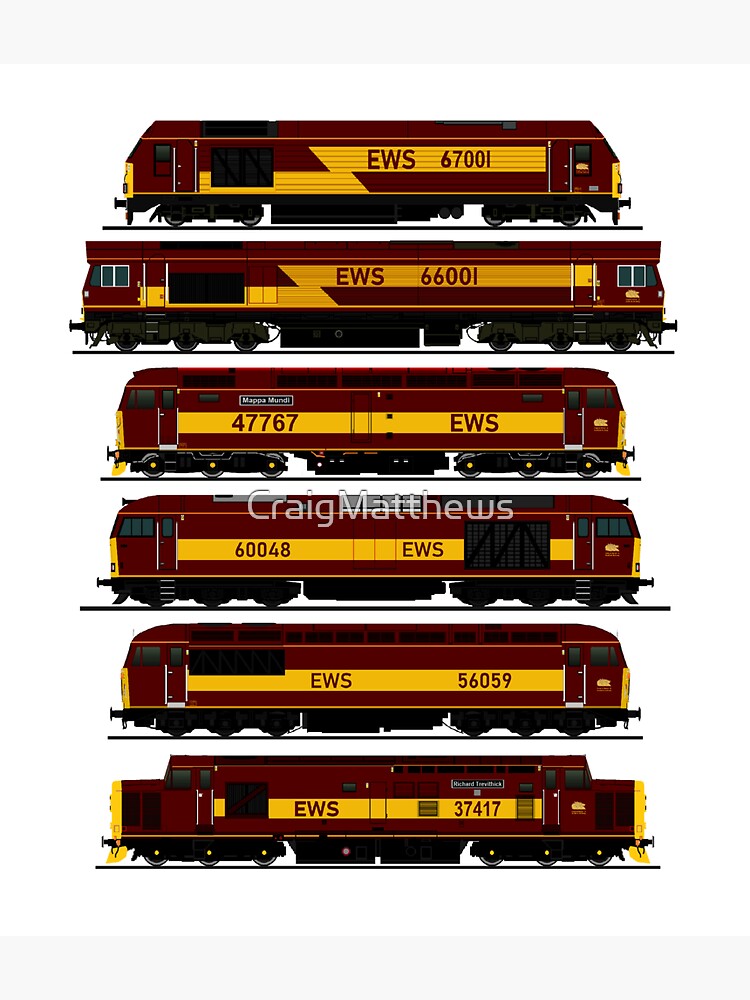 "BRITISH EWS LOCOMOTIVES " Sticker for Sale by CraigMatthews | Redbubble