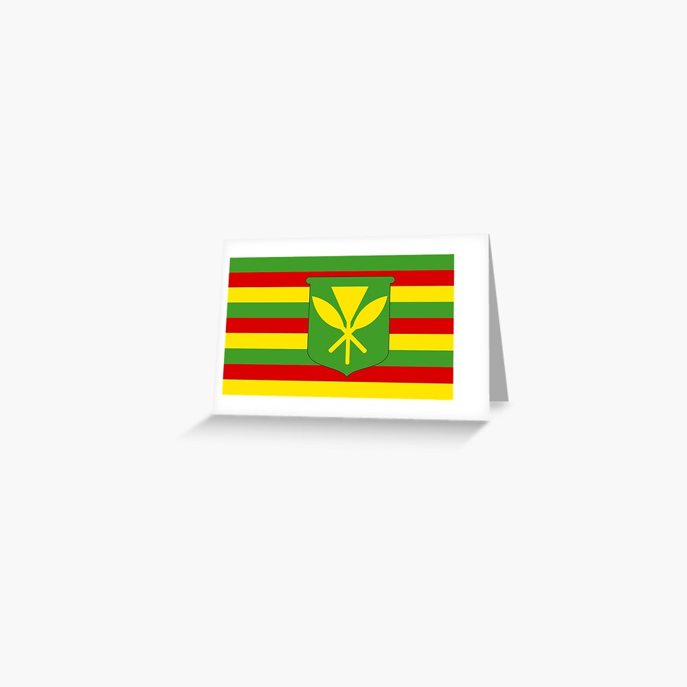 "Kanaka Maoli Flag - Native Hawaiian" Greeting Card by northshoresign ...