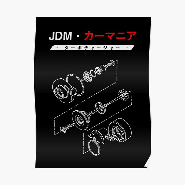 "JDM Turbocharger" Poster by widmore | Redbubble