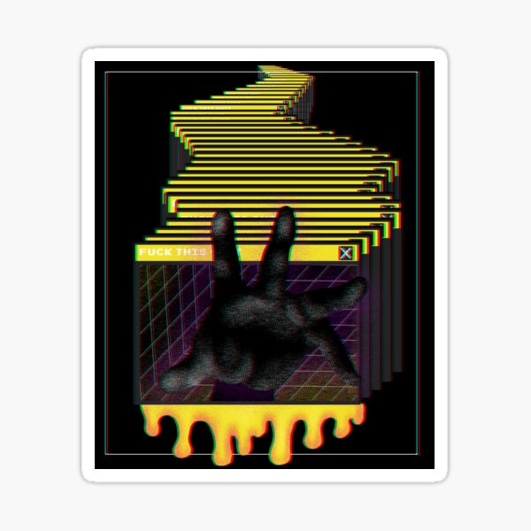 "escaping Windows Windows" Sticker by PogoPixel | Redbubble