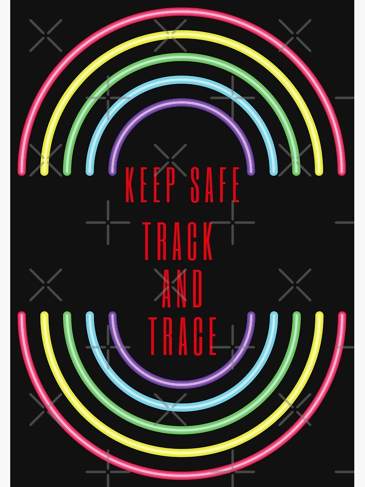 "Keep safe track and trace logo" Poster for Sale by Delicarte | Redbubble