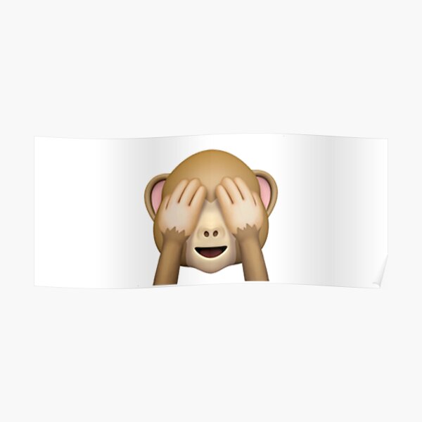 "Oop Monkey Emoji" Poster by Bigspooks | Redbubble