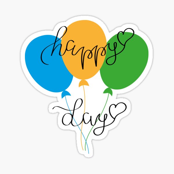 "Lettering hand vector Happy day. For fashion wear, T-shirts, posters ...