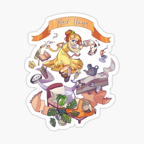 "Housewarming "New Home" card" Sticker by Premeditated | Redbubble