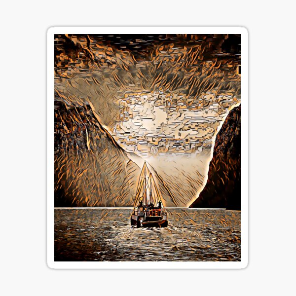 "Shipping into the unknown" Sticker for Sale by MarcoSc11 | Redbubble
