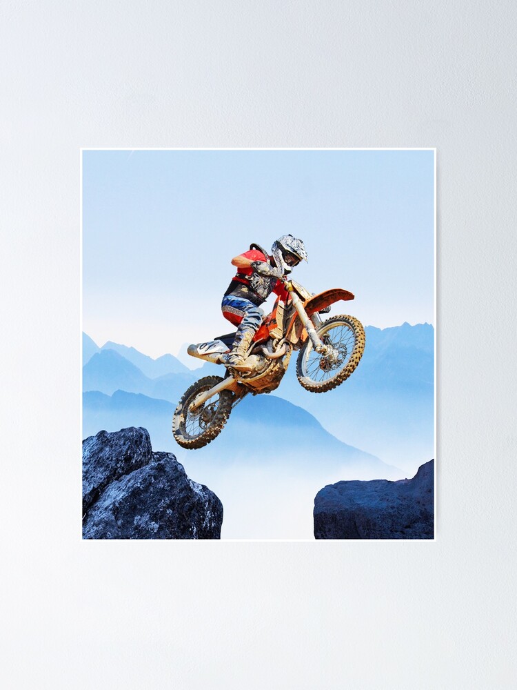 "Motocross Bike Rider extreme sports design" Poster for Sale by ...