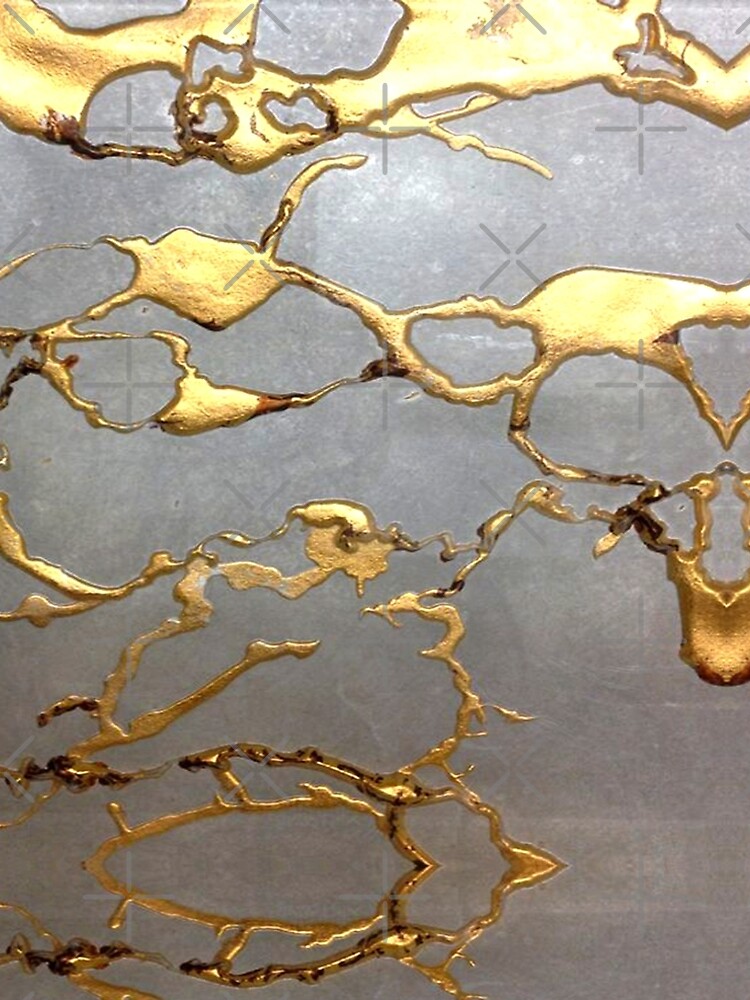 "Faux Gold Leather Stylish Kintsugi " A-Line Dress for Sale by Studio ...