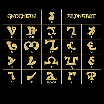 "Enochian Magic Alphabet Occult Angelic Language John Dee" Poster for ...