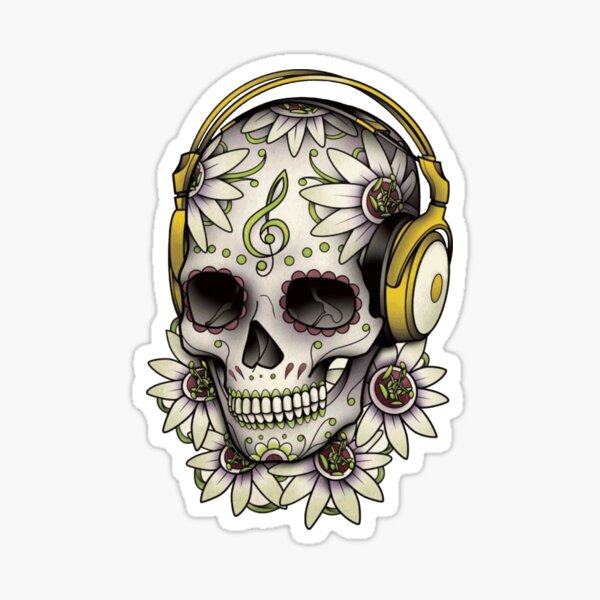 "Skull IX" Sticker by ChuckDL | Redbubble