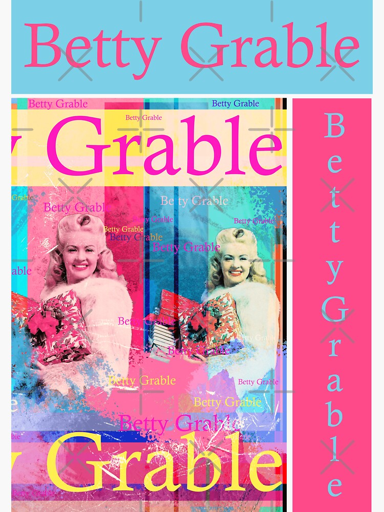 "elegant Betty Grable portrait, aesthetic collage of famous American ...