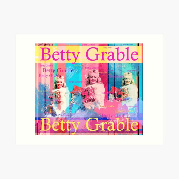 "elegant Betty Grable portrait, aesthetic collage of famous American ...