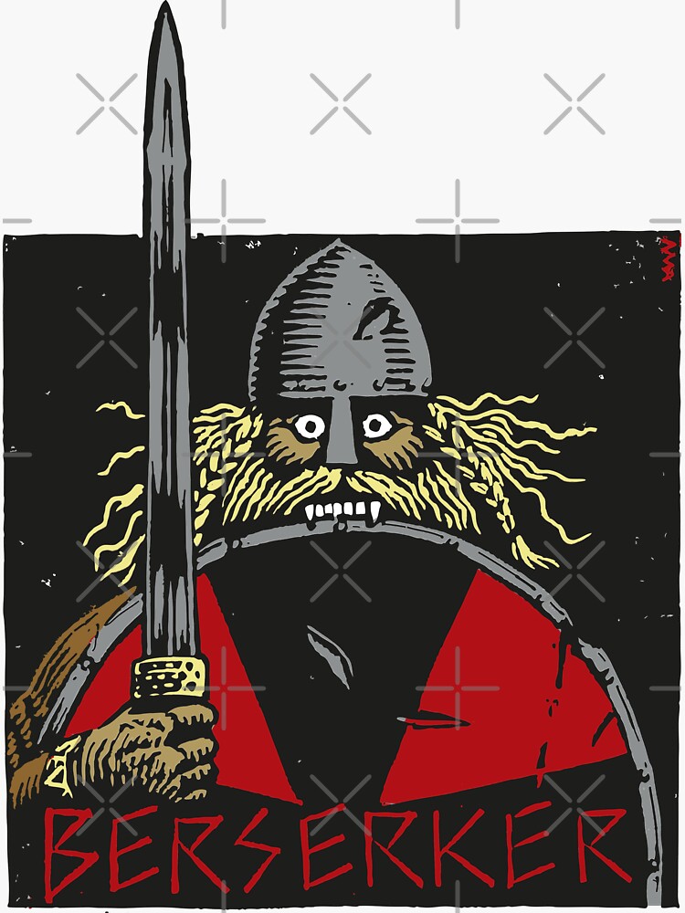 "Viking Berserker" Sticker for Sale by wonder-webb | Redbubble