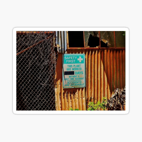 "Safety First and Last" Sticker for Sale by marthahs | Redbubble