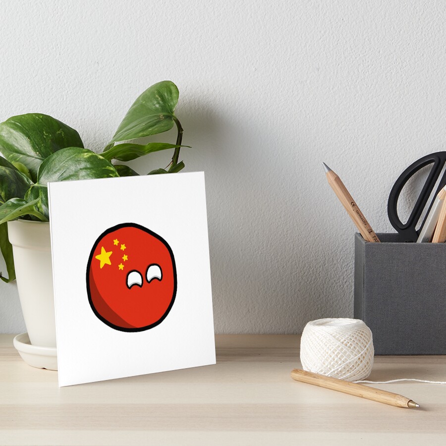 "Simple chinese hand-drawn countryball" Art Board Print for Sale by ...