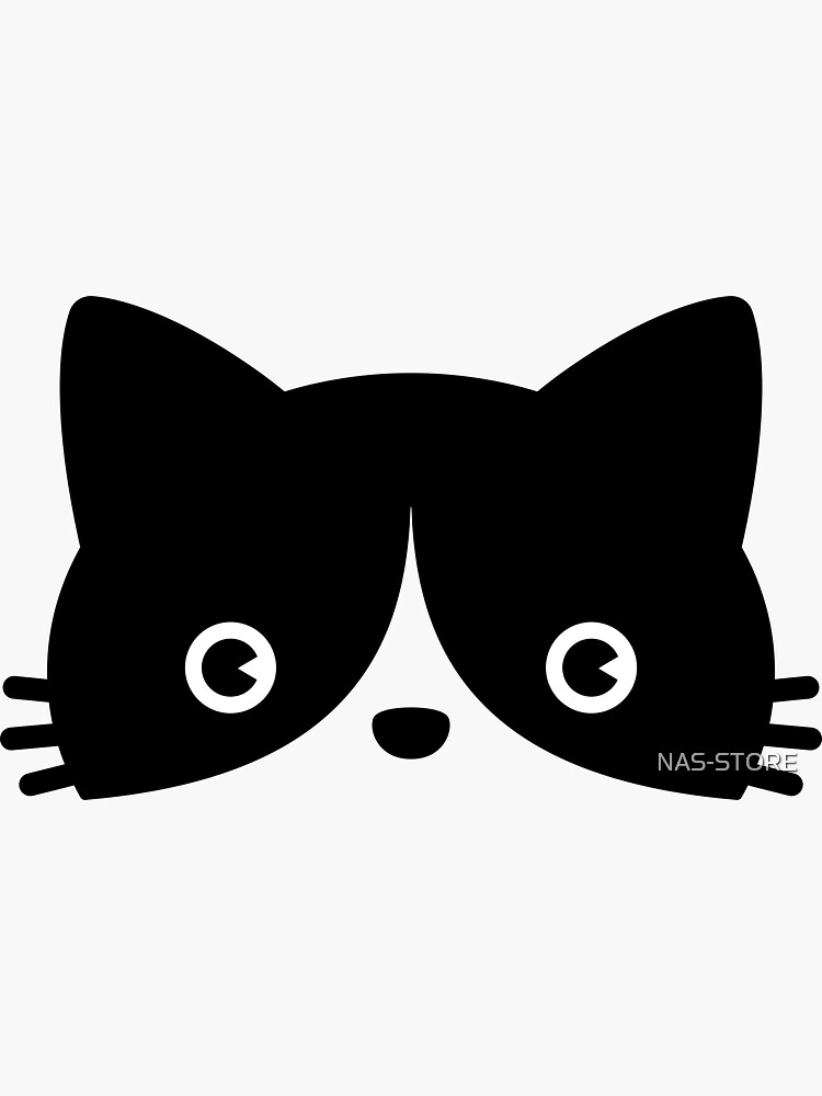 "cute cat mask" Sticker by NAS-STORE | Redbubble