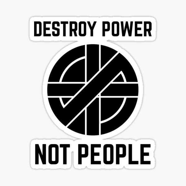 "Vintage Punk Rock Destroy Power Not People " Sticker for Sale by ...