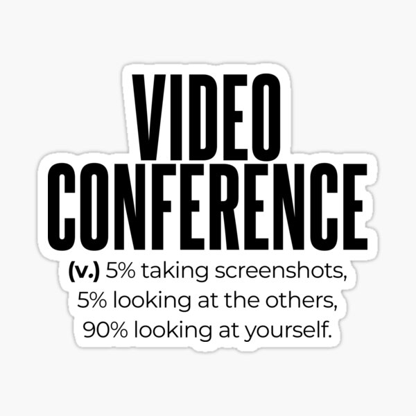 "Video Conference" Sticker for Sale by mezzaallegro | Redbubble