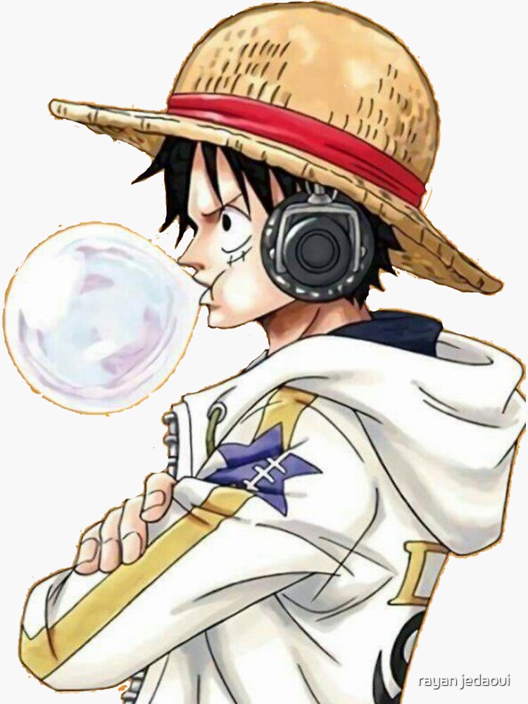 "one piece luffy buble" Sticker by rayan jedaoui | Redbubble