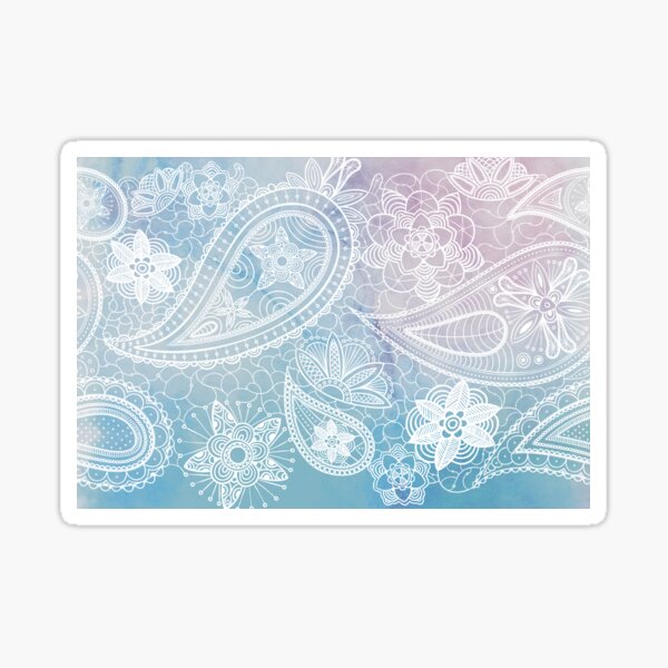 "Paisley Watercolour" Sticker by PommyKaine | Redbubble