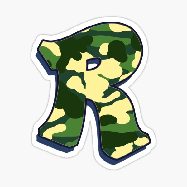 "Letter R - Camo" Sticker for Sale by paintcave | Redbubble
