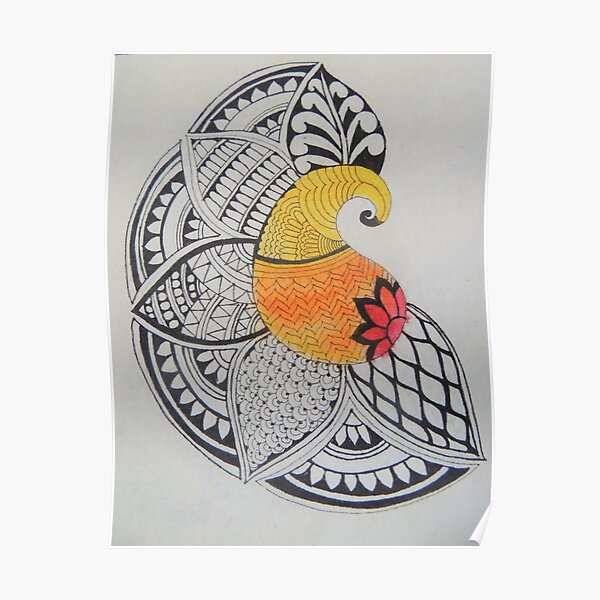 "Indian Pattern Ambi" Poster by NikhitaArorah | Redbubble