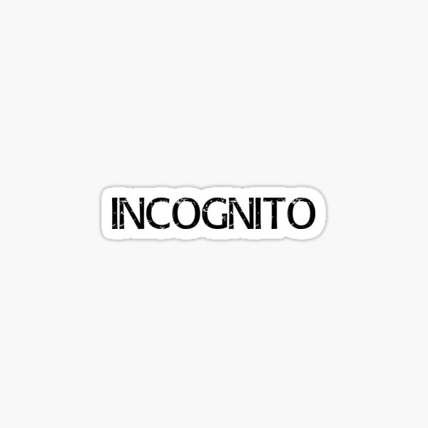 "Incognito" Sticker by bkroijer | Redbubble