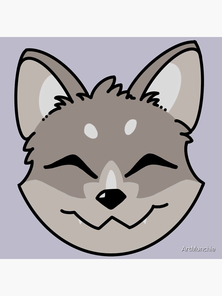 "Cute Happy Wolf Smiling " Poster by ArtMunchie | Redbubble