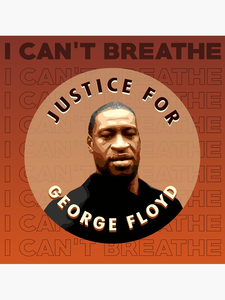 "JUSTICE FOR GEORGE FLOYD" Sticker for Sale by inezpintodesign | Redbubble
