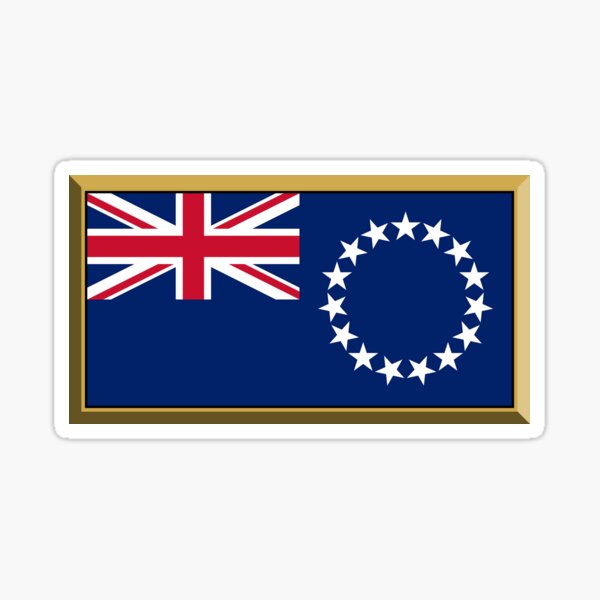 "Cook Islands Flag Gifts, Stickers & Products (GF)" Sticker for Sale by ...