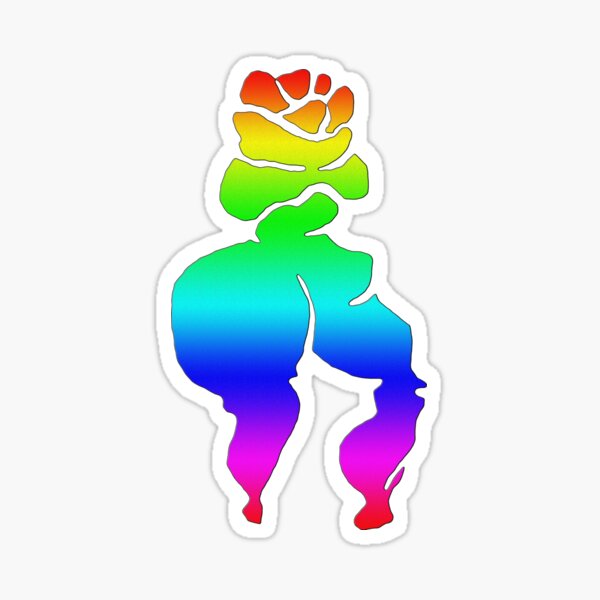 "Rainbow single female digital drawing" Sticker for Sale by KKaraweigh ...