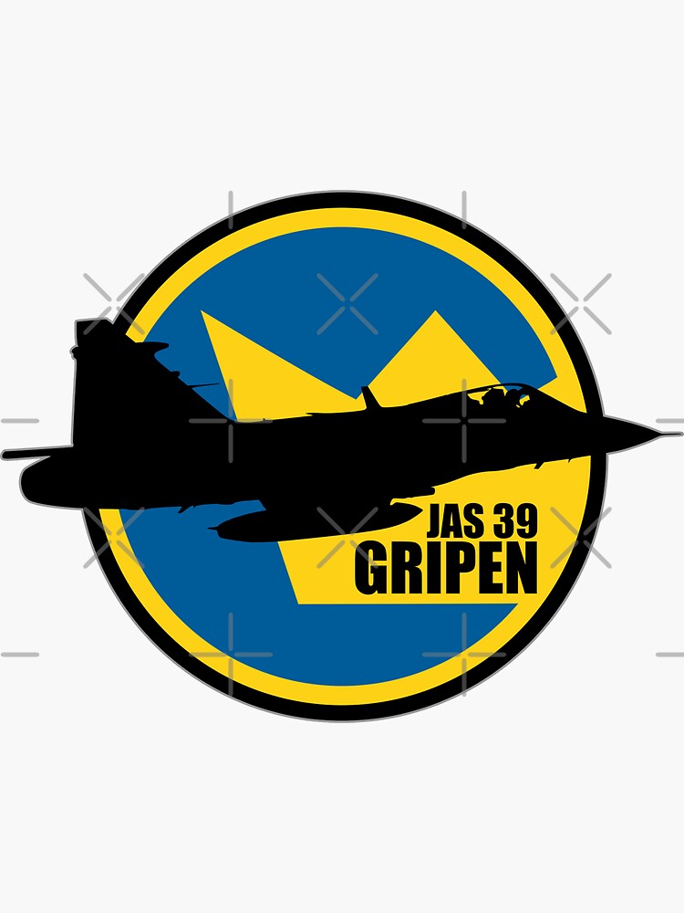 "JAS 39 Gripen" Sticker by StrongVlad | Redbubble