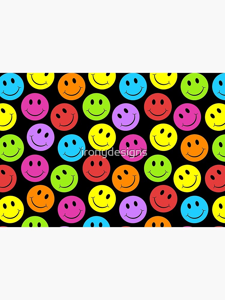 "Happy Colorful Faces" Mask for Sale by ironydesigns | Redbubble