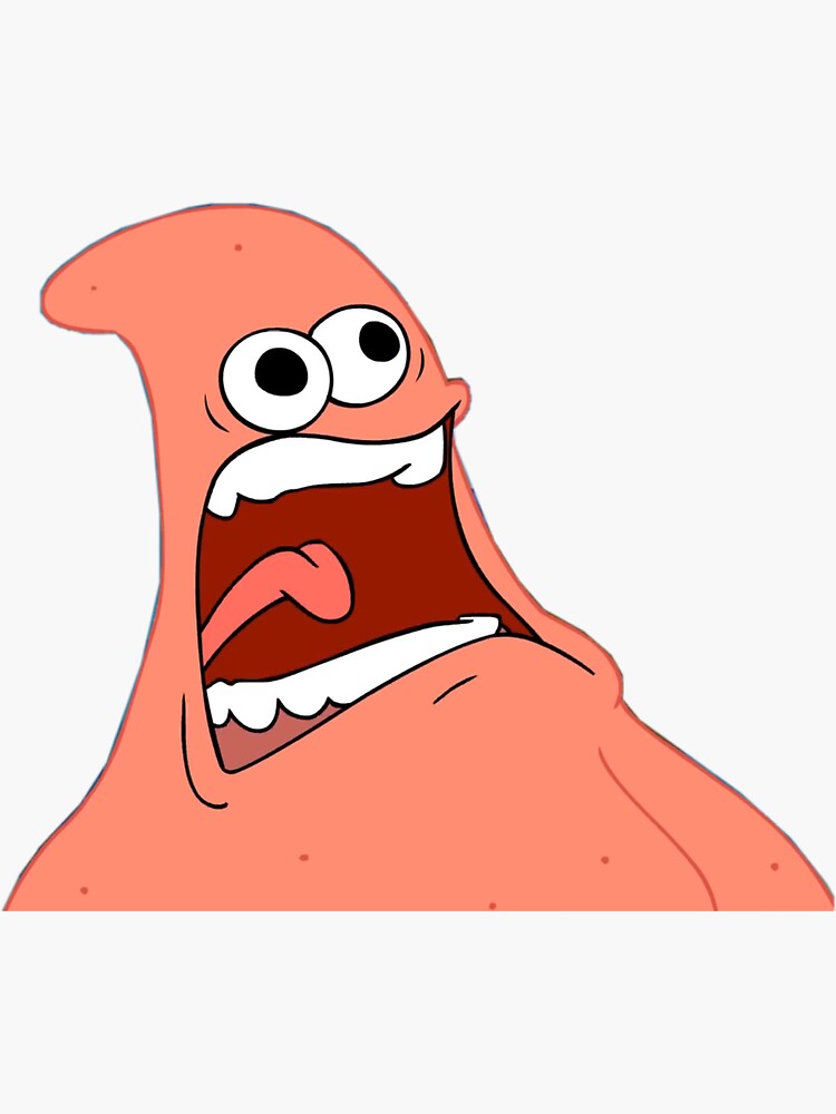 "shocked screaming patrick star" Sticker for Sale by eleonora5 | Redbubble