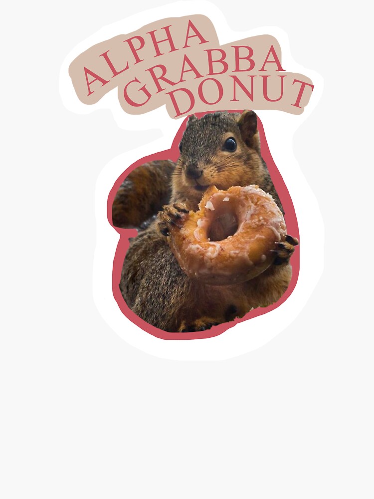 "Alpha Grabba Donut " Sticker for Sale by Madswingert21 | Redbubble